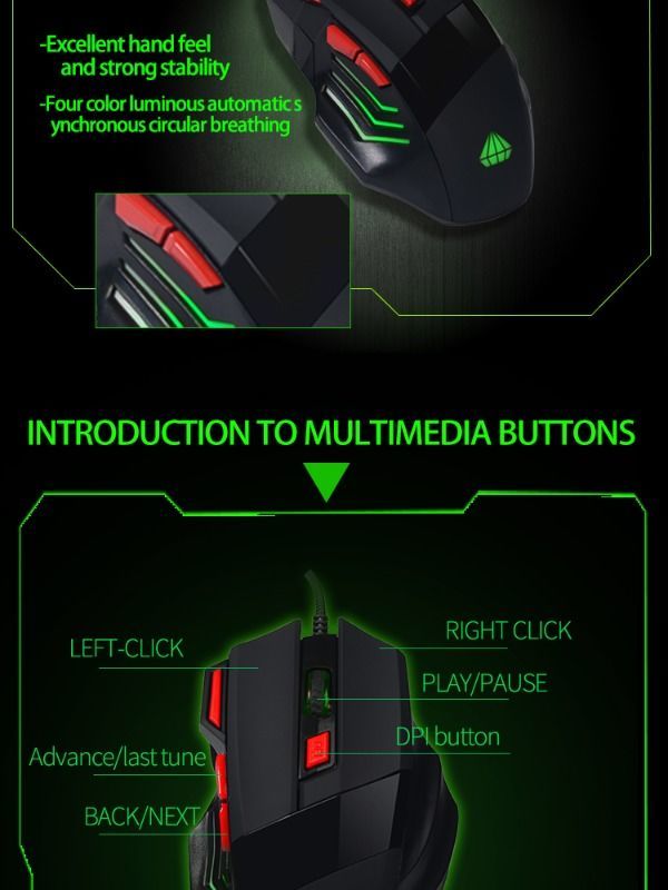 China Drivers usb 6d gaming 5v 100ma optical mouse for pc laptop rgb ...