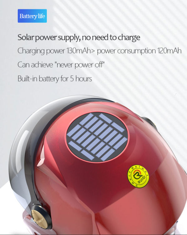 China Smart Air conditioning solar charging helmet Four Seasons ...