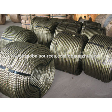 China 6X19+FC galvanized steel wire rope, 1770MPa, 1870MPa,1960MPa ...