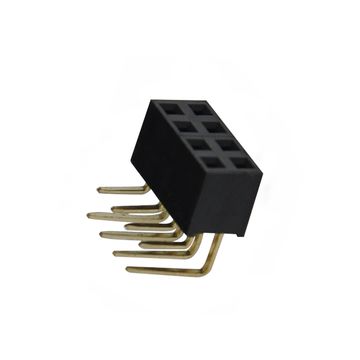 China 2.54mm female header gold plated right angle type on Global ...