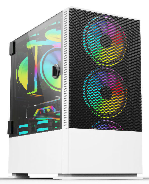 China PINK/WHITE/BLACK ARGB PC CASE with 120mm*3 FAN for Gaming esports ...