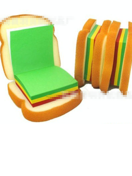 China Creative 3D sandwich food shape sticky notes memo pads on Global ...