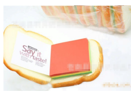 China Creative 3D sandwich food shape sticky notes memo pads on Global ...