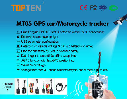 China High quality Mini waterproof car GPS Tracker Engine off MT05 for ...