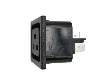 Rewireable panel cable mount IEC 320 C19 snap in outlet AC power socket ...