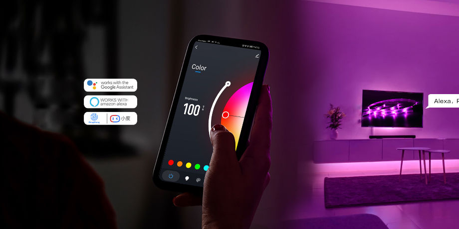 China Smart wifi+bluetooth led ambient light controlled by mobile app ...