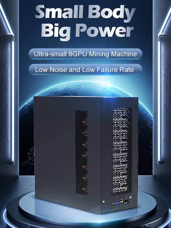 China Ethloong L2 ETH Ethereum mining rig RX580 blockchain 8 GPU miner ...