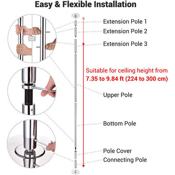 China Portable Stripper Dance Pole Home Dancing Pole Kit Easiest To Use ...