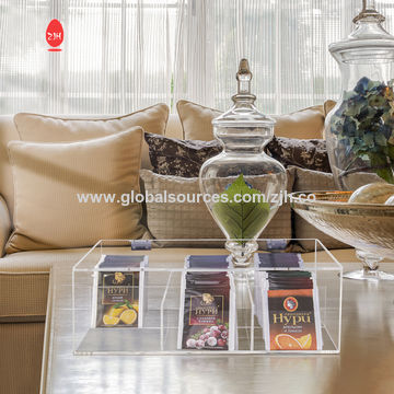 China Custom Logo Acrylic Tea Bag Storage Organizer Box on Global ...