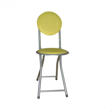 China PVC Cushioned Small Round Folding Chair for Home&Dining Room on ...