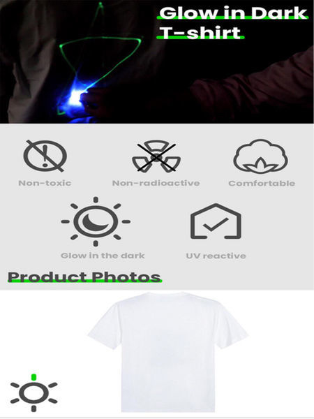 China Reflective glow in the dark tee shirts custom night glowing on ...