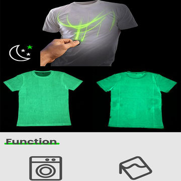 China Reflective glow in the dark tee shirts custom night glowing on ...