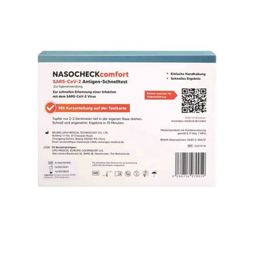 China Lepu NASOCHECKcomfort SARRS-CoV-2 antigen rapid self test on ...