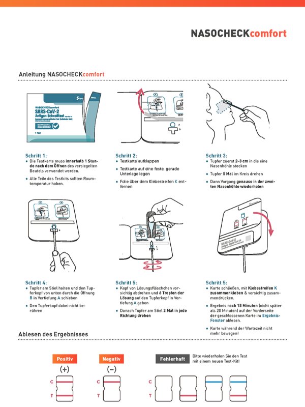China Lepu NASOCHECKcomfort SARRS-CoV-2 antigen rapid self test on ...