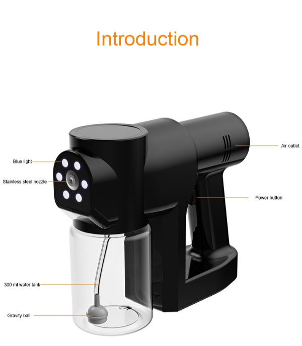 China Atomization Sterilizer Spray Blue light Ray portable disinfectant ...