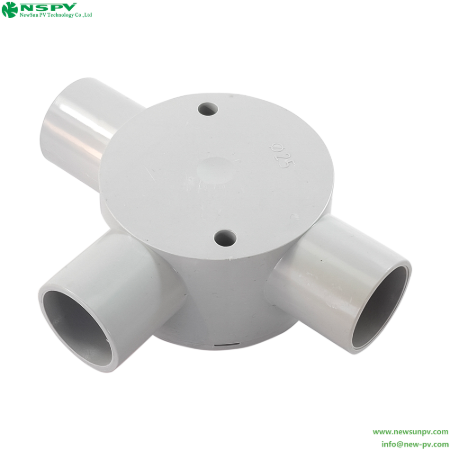 CIRC Junction box with three 3ways entries UPVC raw material, 3 Way ...