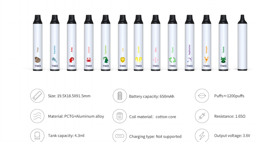 China Wholesale Newest Model 1200 Puffs TAKO Disposable Vape Pod Device ...