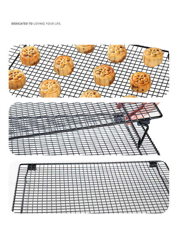 China Bake Bread Cooling Rack Black Gold Display Tray non- stick Cold ...