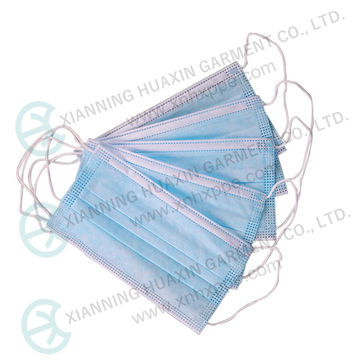 China Disposable Civilian Mask 3-Ply Blue Non-woven Breathable Face ...