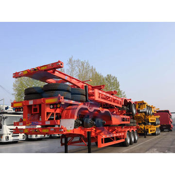 China CIMC Flatbed Truck Trailers 20 40 48 60Ft Extendable Container ...