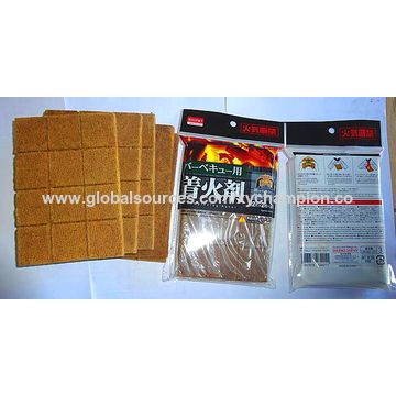 China Reliable Company of Solid Fuel Brown Wax and Sawdust cubes Fire ...