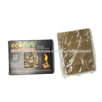 China Reliable Company of Solid Fuel Brown Wax and Sawdust cubes Fire ...