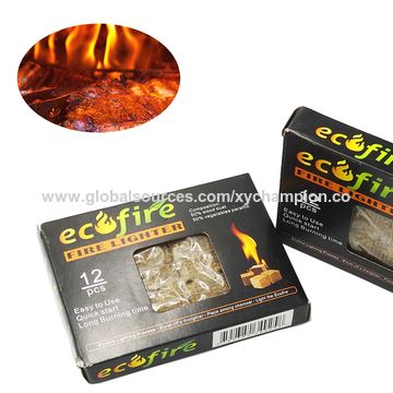 China Reliable Company of Solid Fuel Brown Wax and Sawdust cubes Fire ...