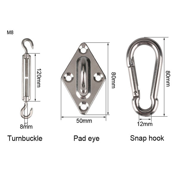 China Fixing rigging hardware Stainless Steel Sun Shade Sail Hardware ...