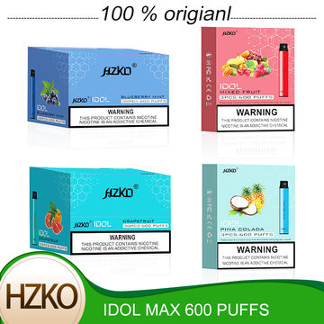 China E Cig 600puffs 5% Disposable Vapepen HZKO Idol Vape Ecigarettes ...