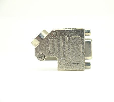 Customized supply D-sub 9 Pin Metal Hood 45 degree connector Zinc Alloy ...