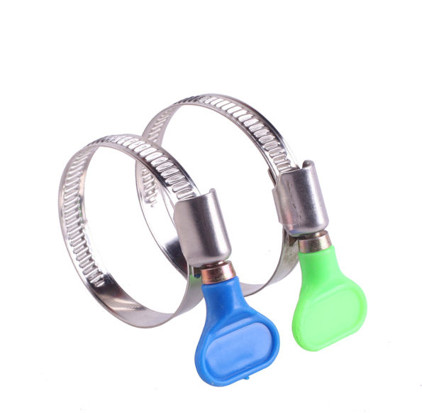 China Galvanized steel germany type hose clamp with butterfly key on ...