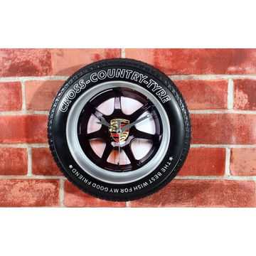 China Novelty design tire shaped clock tire wall clock for home car ...