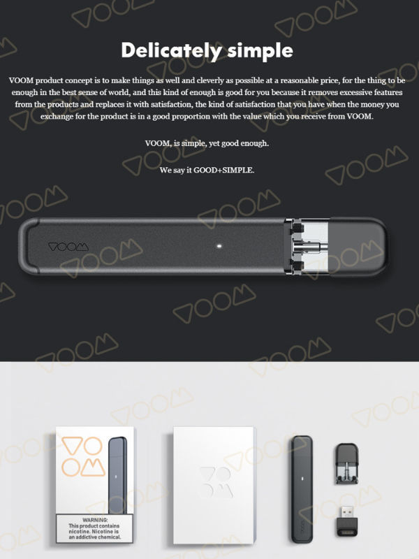 Itsuwa Brand VOOM TFN Synthetic Nicotine Available Disposable Ceramic Coil Pod Vape Starter Kit ...