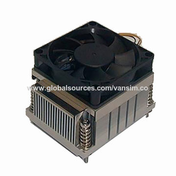 China Fan cooling Aluminum zipper fin CPU coolers/ Heatsink/ Air forced ...