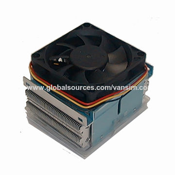 China Fan cooling Aluminum zipper fin CPU coolers/ Heatsink/ Air forced ...