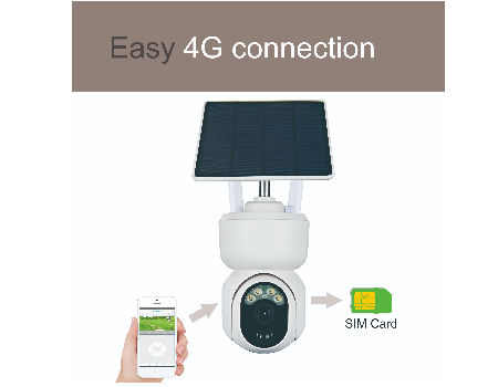 Outdoor 4G Solar Powered WiFi IP Camera 3.5W Solar Panel 3.6 Lens HD ...