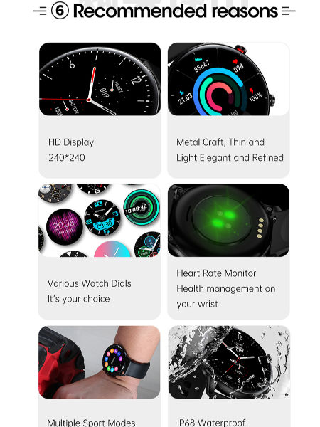 China Smart Watch L21 with IP68 Waterproof 1.3 inch Round Screen Ultra ...