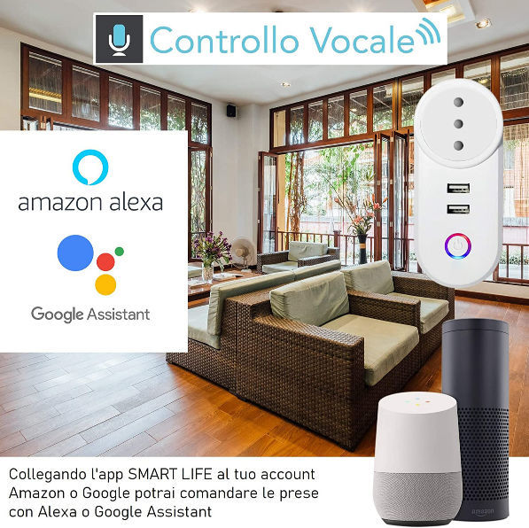 China 16A Italian Tuya Wi-Fi Smart Plug, App controlled Plug Alexa ...