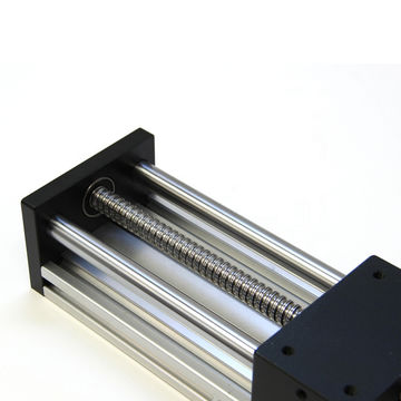 China China high precision 800mm stroke stepper motor driven ball screw ...