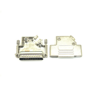 China Customized d-sub connector metal hood 25pin 45 degree male/female ...