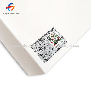 China Custom Anti-counterfeiti Adhesive Security Unique QR Code Serial ...