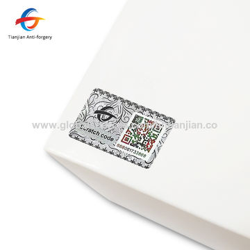 China Custom Anti-counterfeiti Adhesive Security Unique QR Code Serial ...