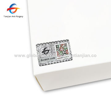 China Custom Anti-counterfeiti Adhesive Security Unique QR Code Serial ...