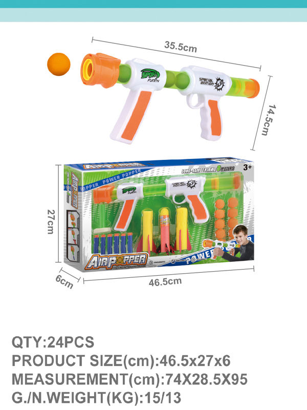 Atomic Power Popper Gun Pop Gun Soft Bullet Gun Air Soft Plastic Gun ...