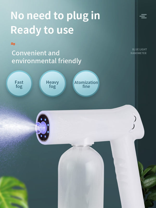 China 2021 new handheld nano spray disinfection gun blue light ...
