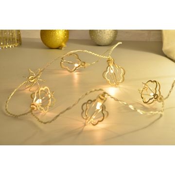 China Metal Flower Shaped String Lights Ramadan Golden Fairy Lights For ...