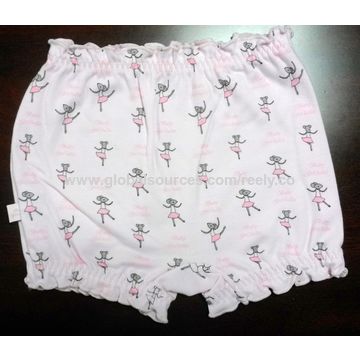 China 100% Combed Cotton White Toddler Bloomers for Baby Girl with ...