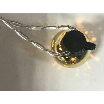 China Battery Operated LED Mercury Gold G20 Ball Light String For ...