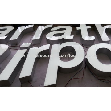 China Aluminium channel letter sign advertising painted frontlit led ...