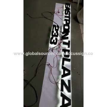 China Street plaza direction sign painted finish halo led channel ...